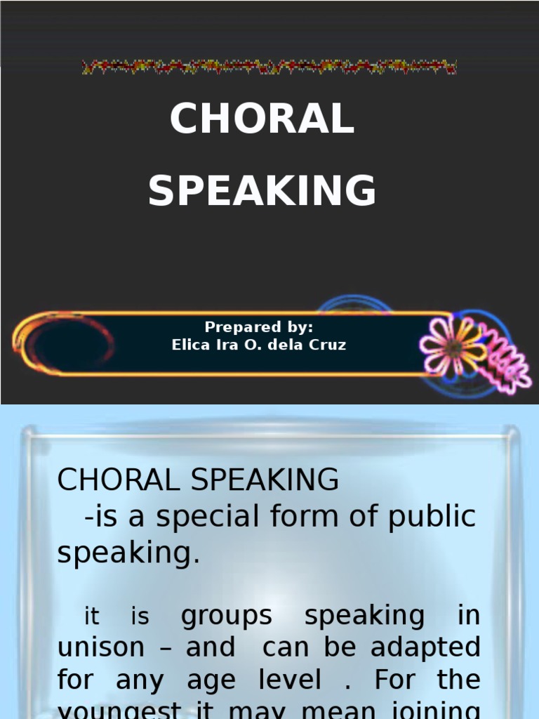 Choral Speaking | Choir | Poetry