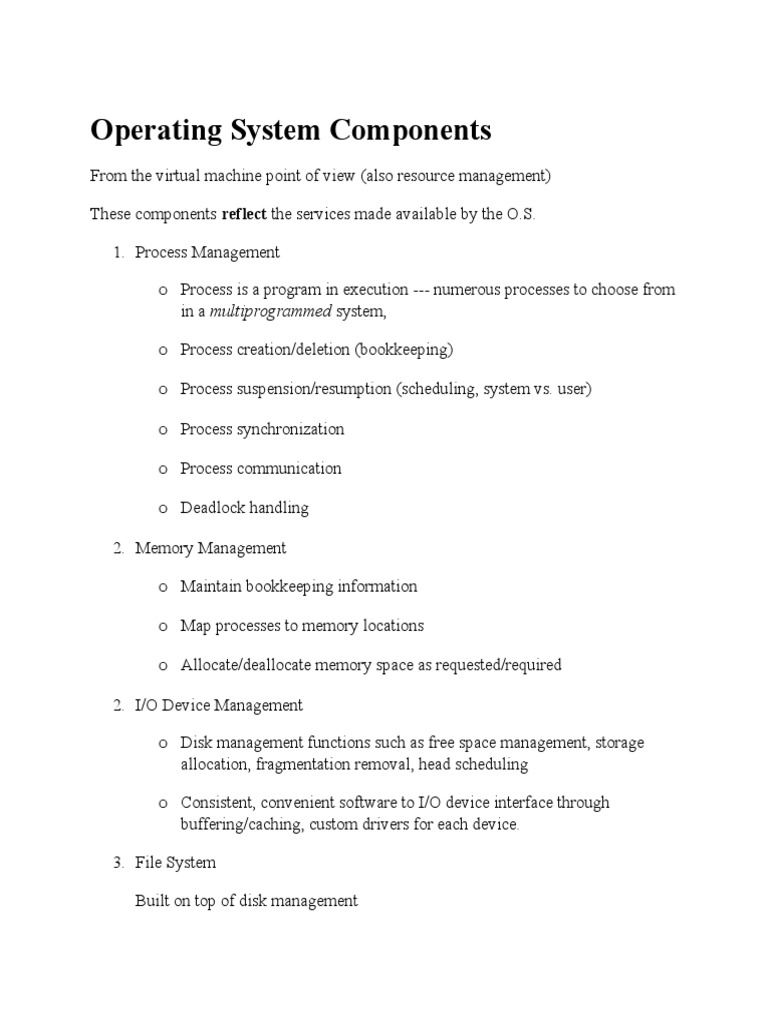 Operating System | PDF | Thread (Computing) | Scheduling (Computing)