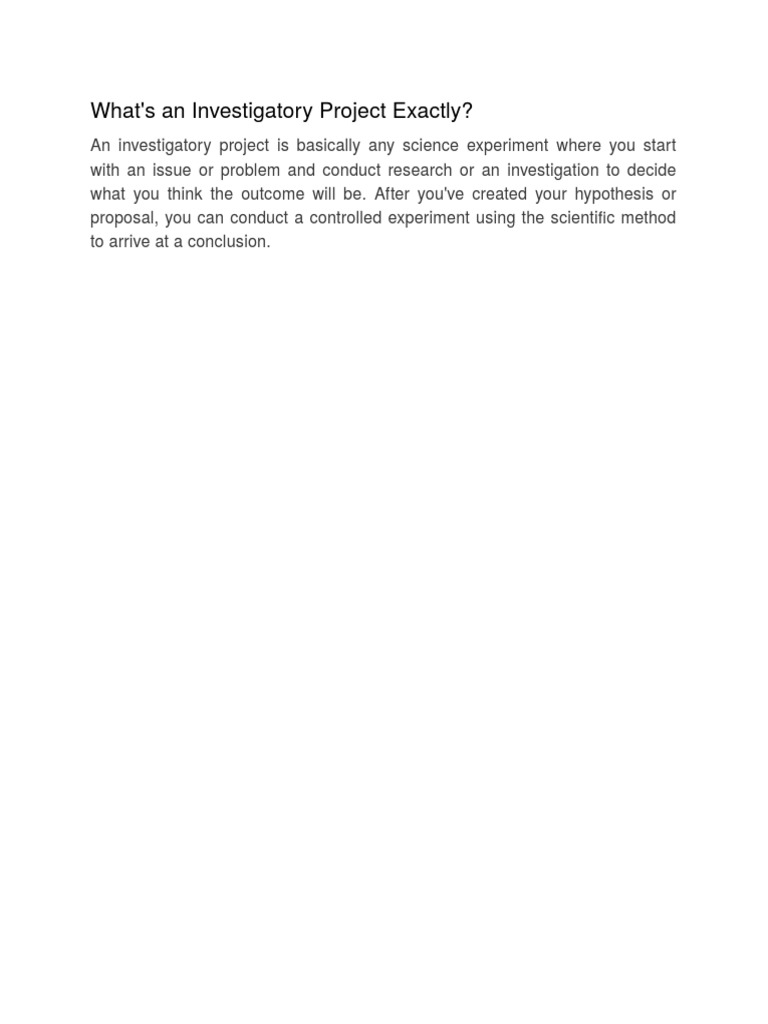 Science Investigatory Project | PDF
