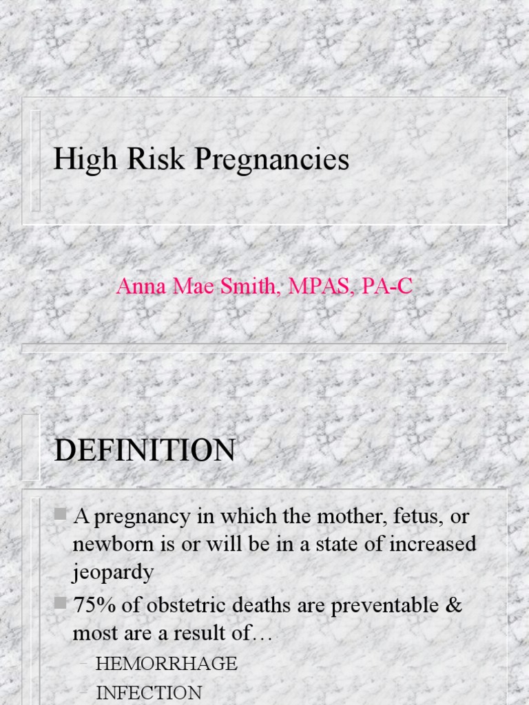 High Risk Pregnancies | PDF | Twin | Pregnancy