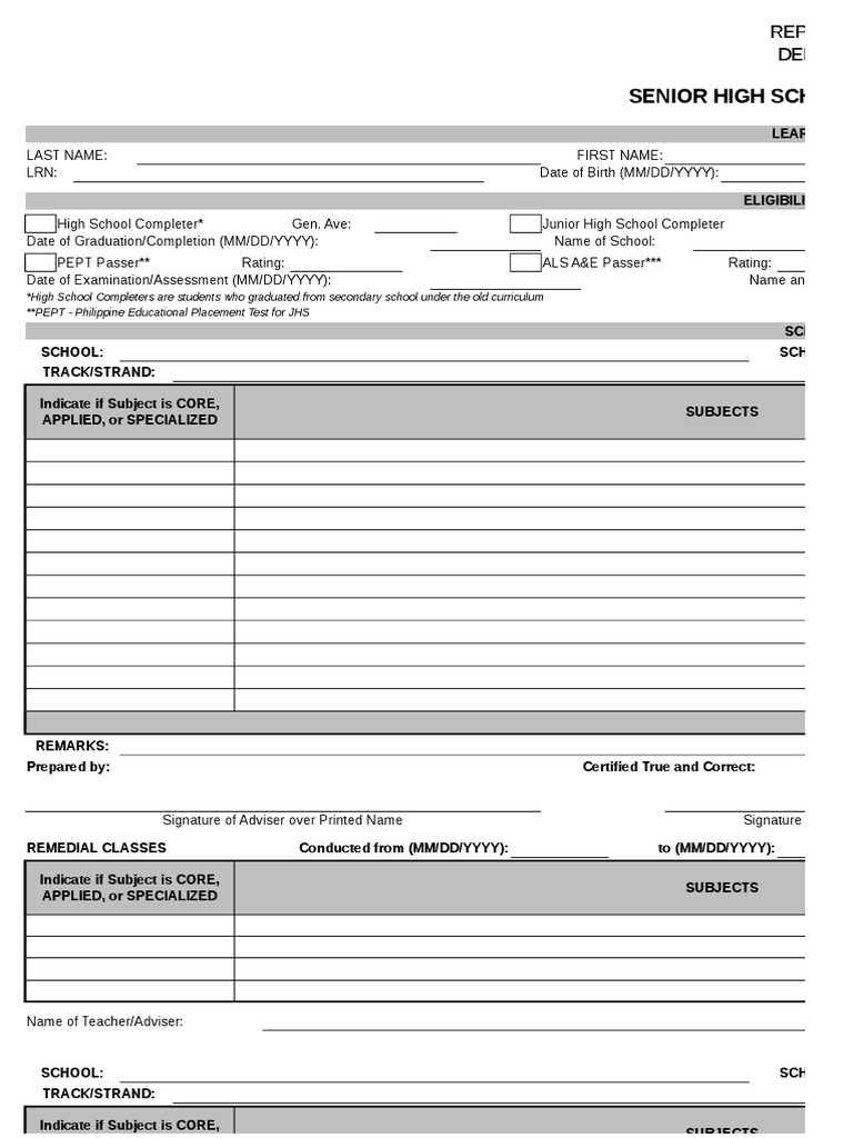 form-137-shs-2016-secondary-school-quality-of-life