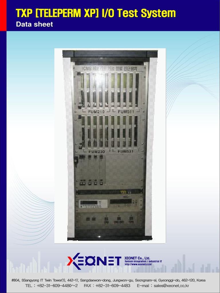 Data Sheet - TXP (Teleperm XP) Io Test System | PDF | Input/Output ...