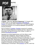 Patakaran at Programa Ni Pangulong Diosdado Macapagal | PDF