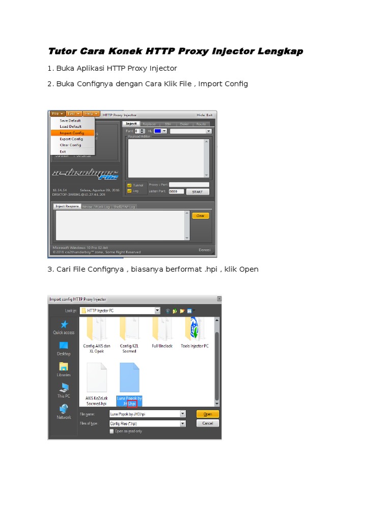 Tutor Cara Konek HTTP Proxy Injector Lengkap | PDF