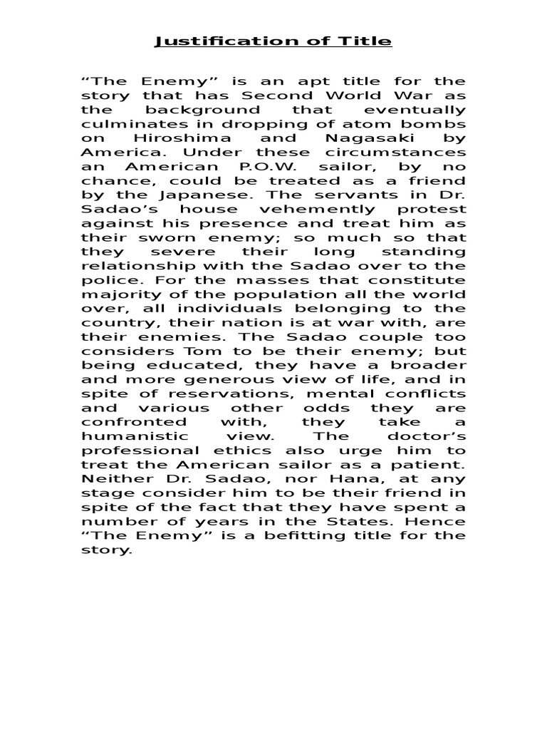 Justification of Title | PDF