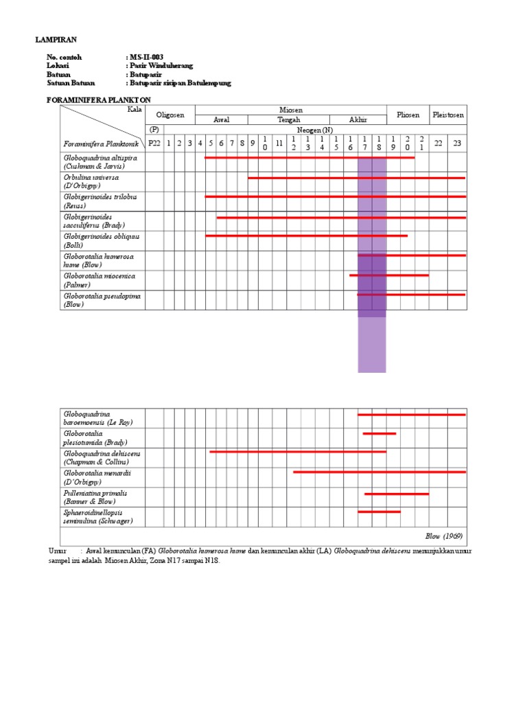Foraminifera Plankton dan Bentos Miosen | PDF | Sains & Matematika