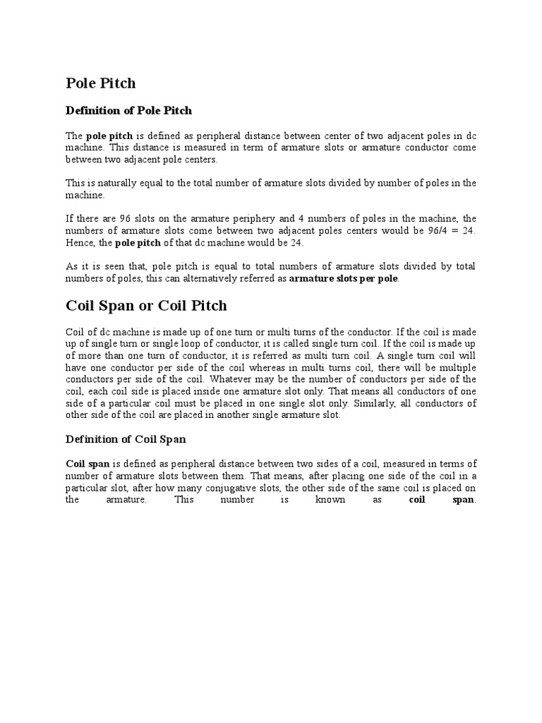 Pole Pitch | PDF | Electrical Components | Force