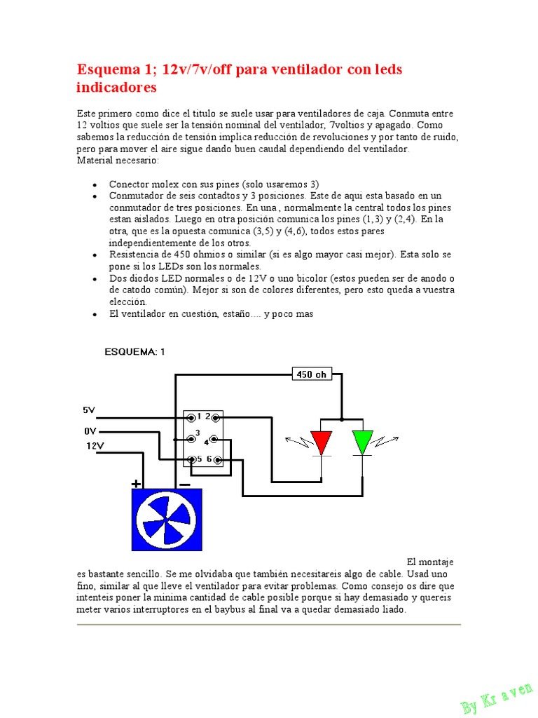 Esquemas Eléctricos para Ventiladores PDF | PDF | Diodo emisor de luz | Bienes manufacturados