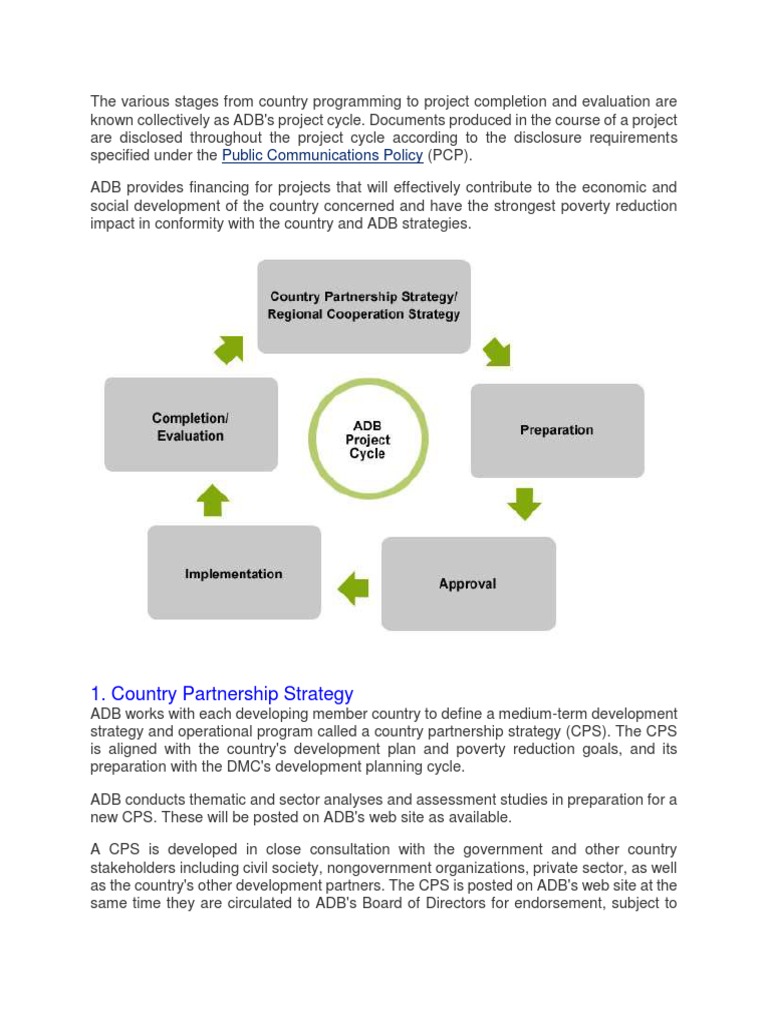 ADB Project Cycle | Download Free PDF | Asian Development Bank | Evaluation