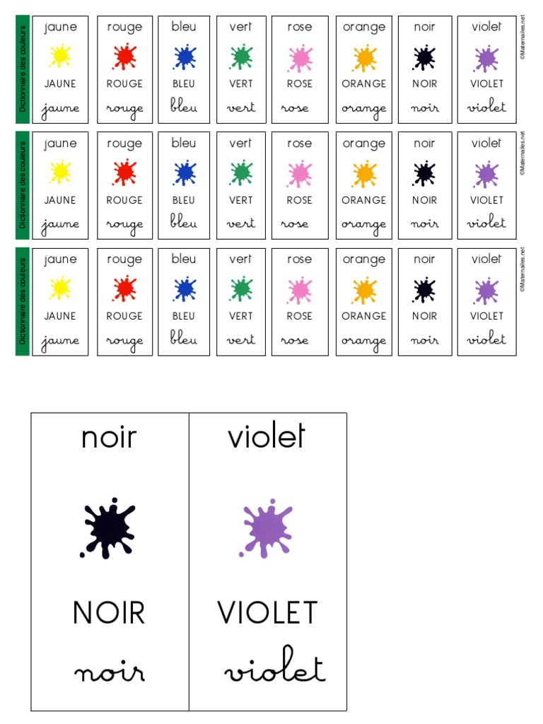 Colores en Frances | PDF