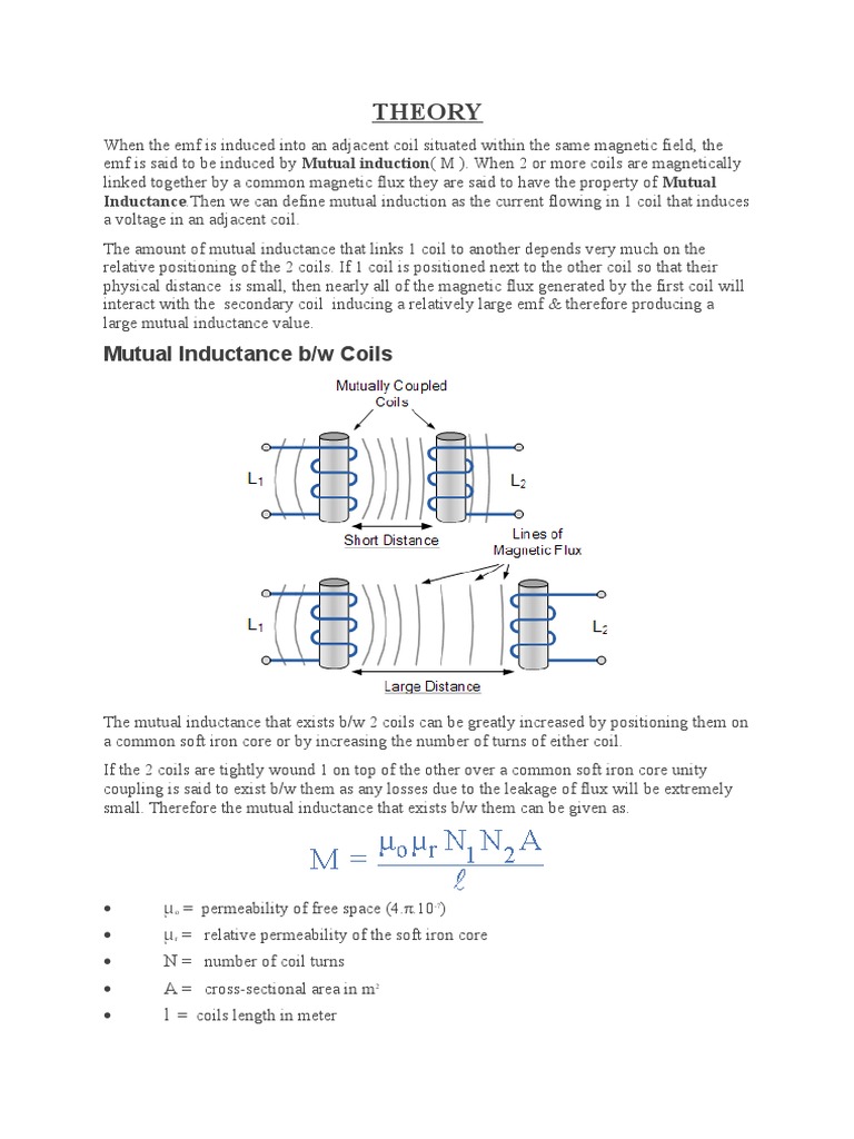 Magnetic Induction Theory | PDF | Inductor | Inductance