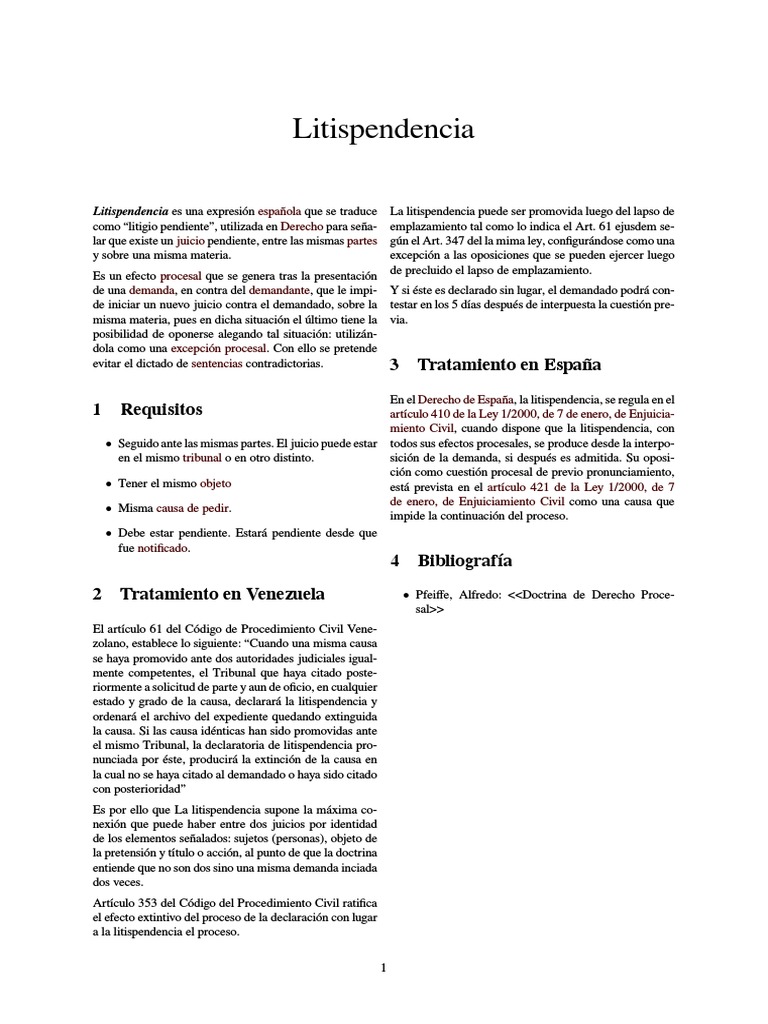 Teoria de La Litispendencia | PDF | Estoppel colateral | Virtud