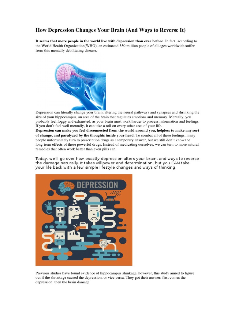 How Depression Changes Your Brain | Major Depressive Disorder ...