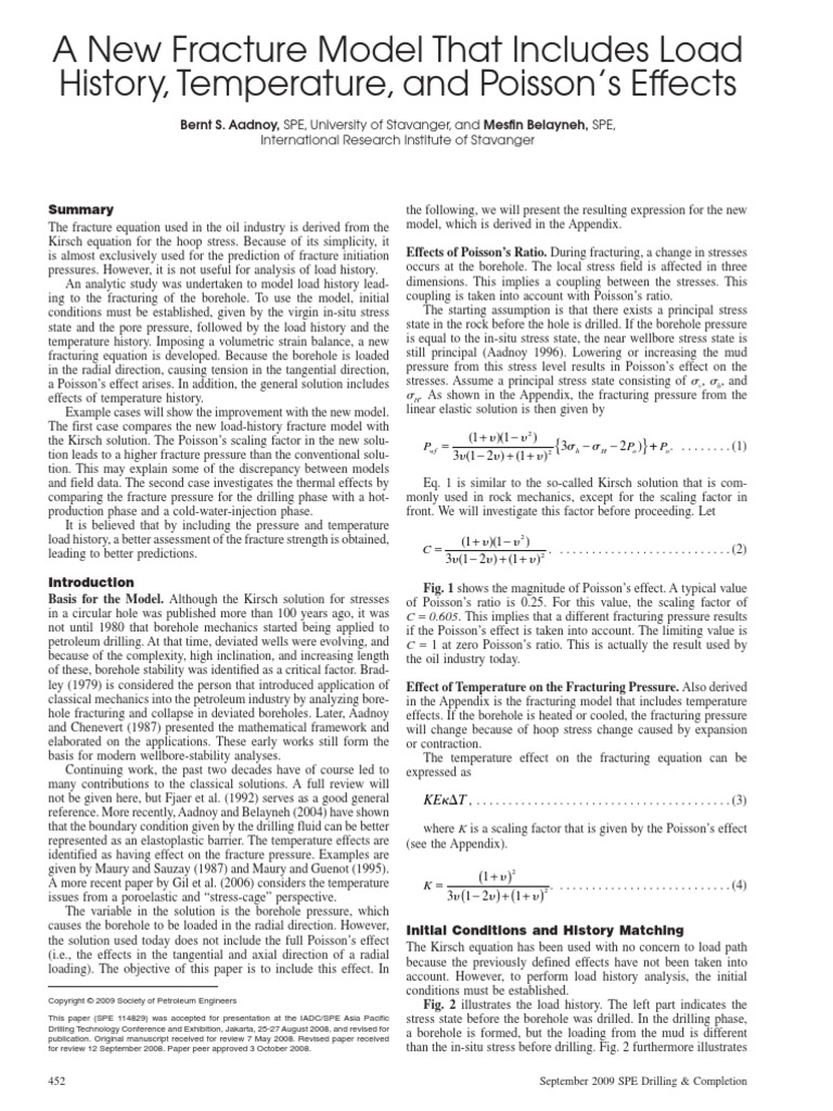 A New Fracture Model That Includes Load History, Temperature, and ...
