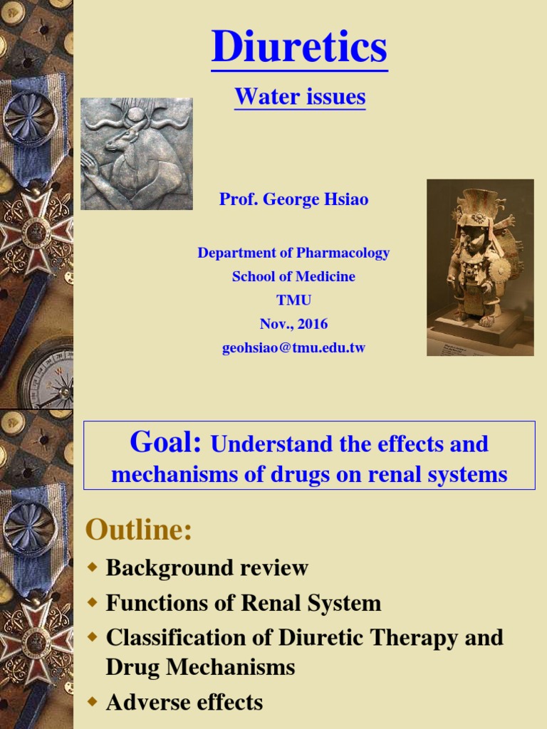 Pharmacology Diuretics | PDF | Kidney | Pharmacology