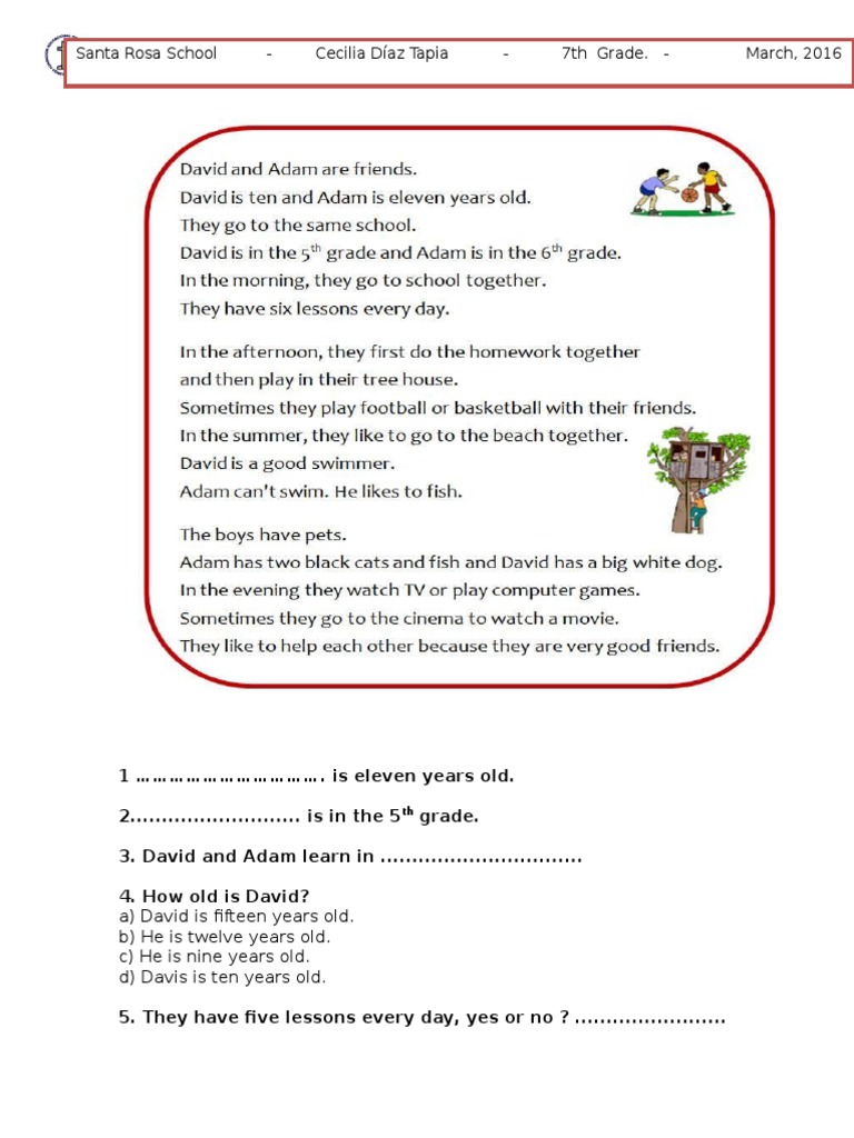 Reading Comprehension Likes and Dislikes | PDF | Sports & Recreation