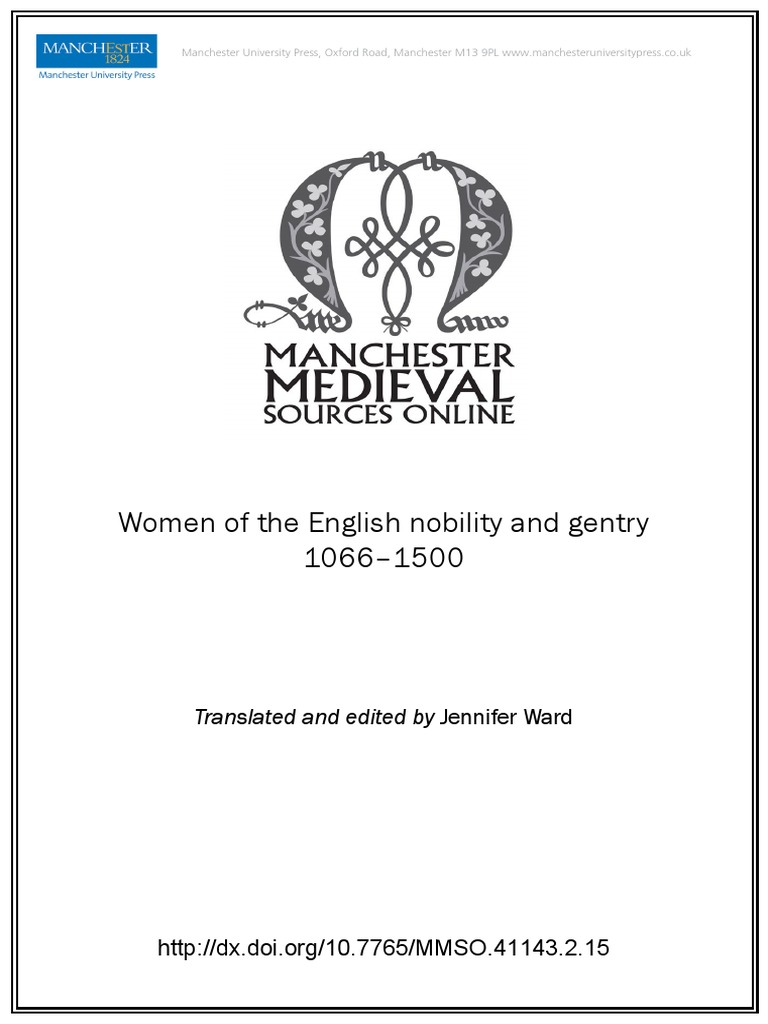 Women of The English Nobility and Gentry 1066-1500 | PDF | House Of ...