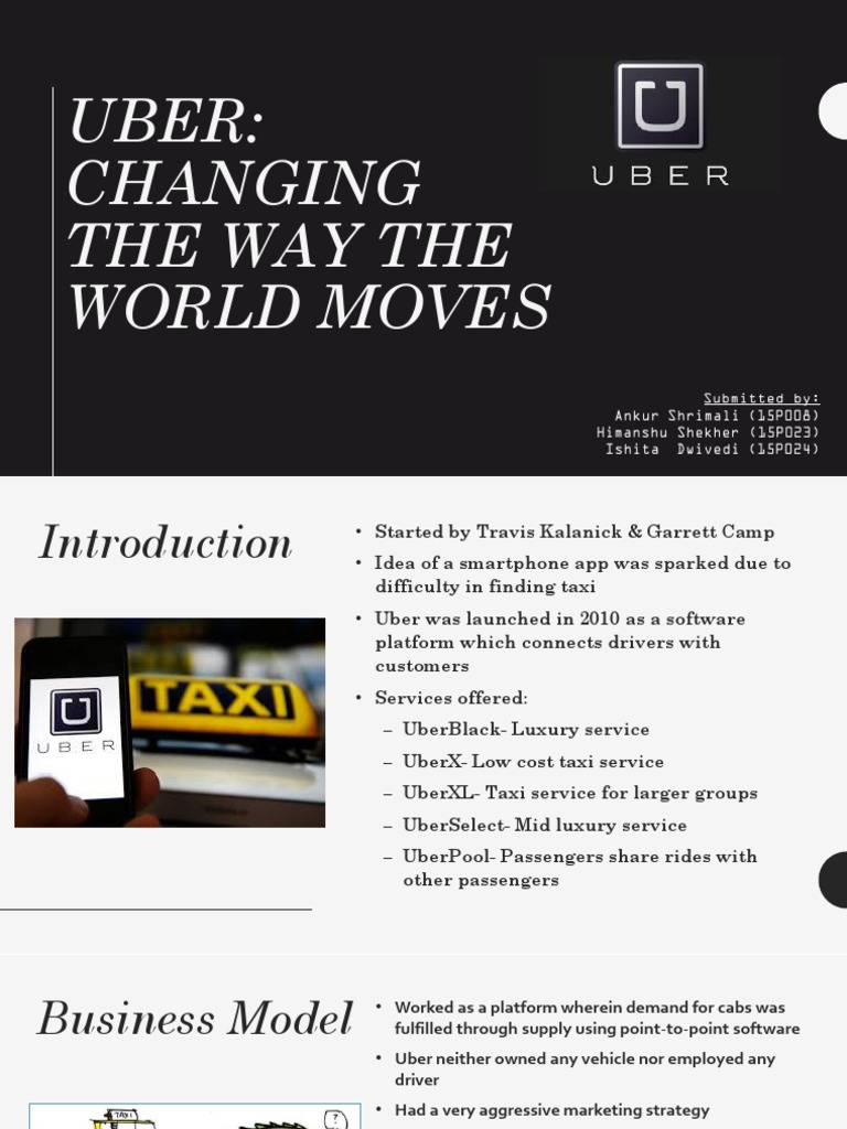 Uber - Changing The Way The World Moves | PDF | Uber (Company) | Taxicab