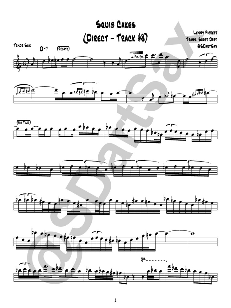 Lenny Pickett - Squib Cakes (Direct - Track #8) | PDF