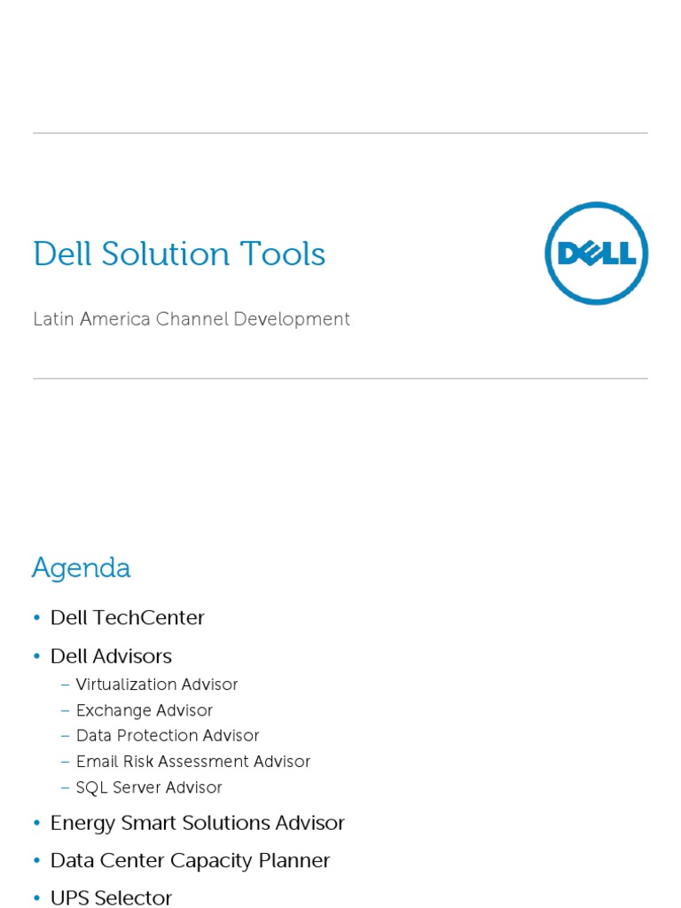 Dell Solution Tools | PDF | Dell | Sap Se