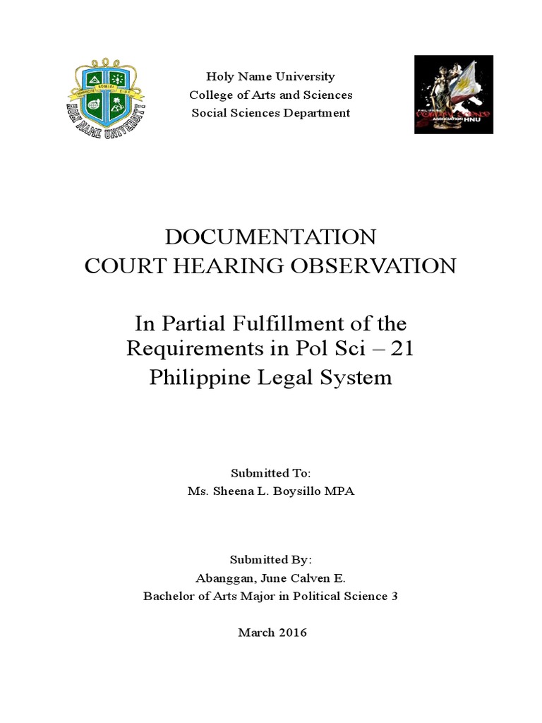 Court Hearing Observation Report | PDF