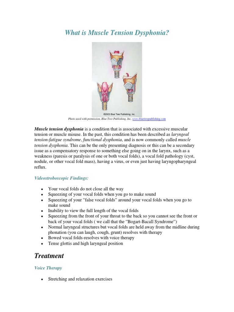 What Is Muscle Tension Dysphonia | PDF
