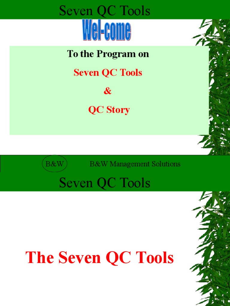 To The Program On: Seven QC Tools & QC Story | PDF | Correlation And ...