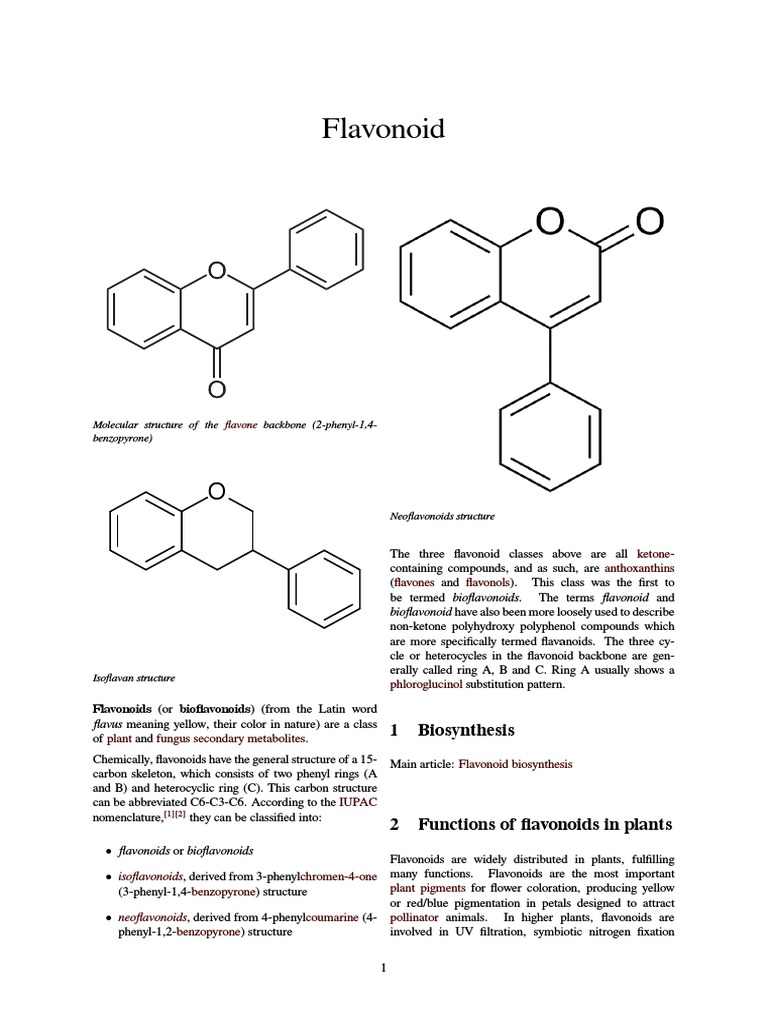 Flavonoid: 1 Biosynthesis | PDF | Flavonoid | Biology