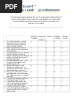 LEADERSHIP STYLE QUESTIONNAIRE (Northouse 2009) - Original | PDF ...