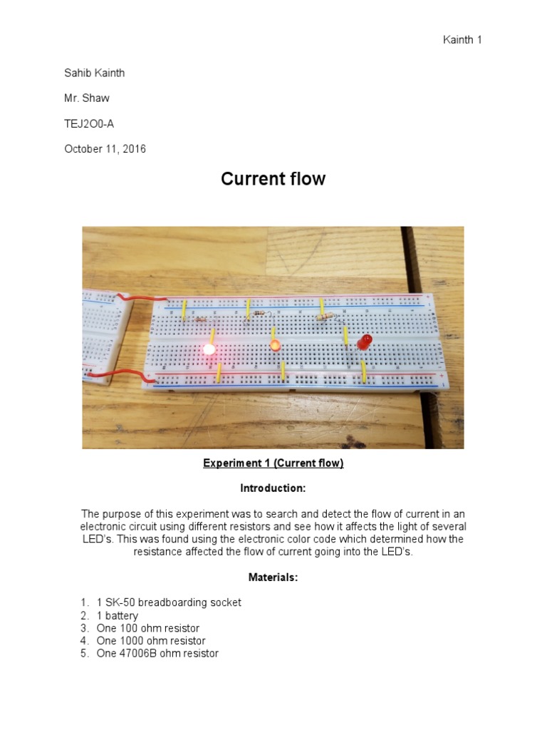All Tech Experiments 2-4 | PDF | Electronic Circuits | Light Emitting Diode