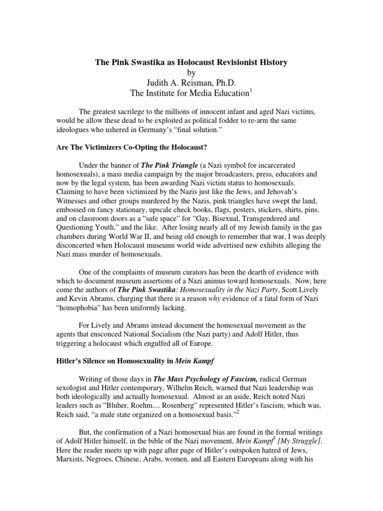 Pink Swastika PDF | PDF | Nazi Germany | Adolf Hitler