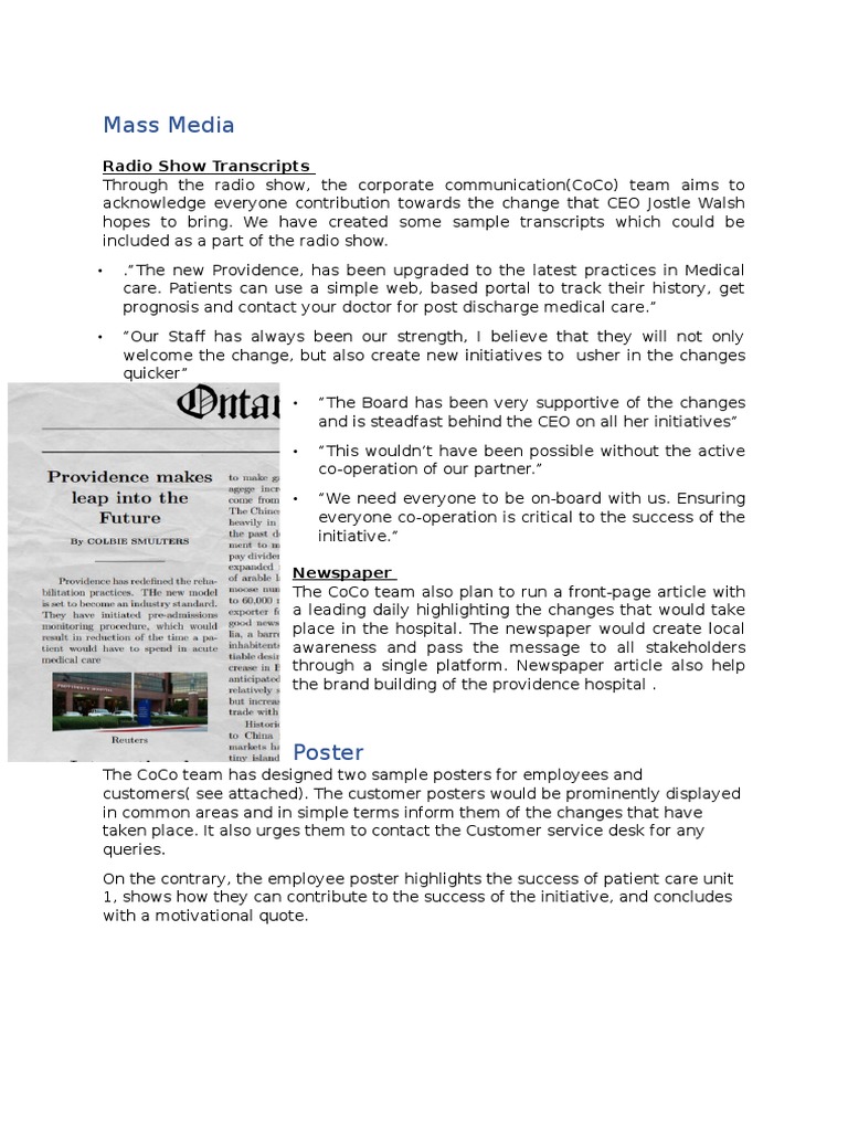 Mass Media: Radio Show Transcripts | PDF