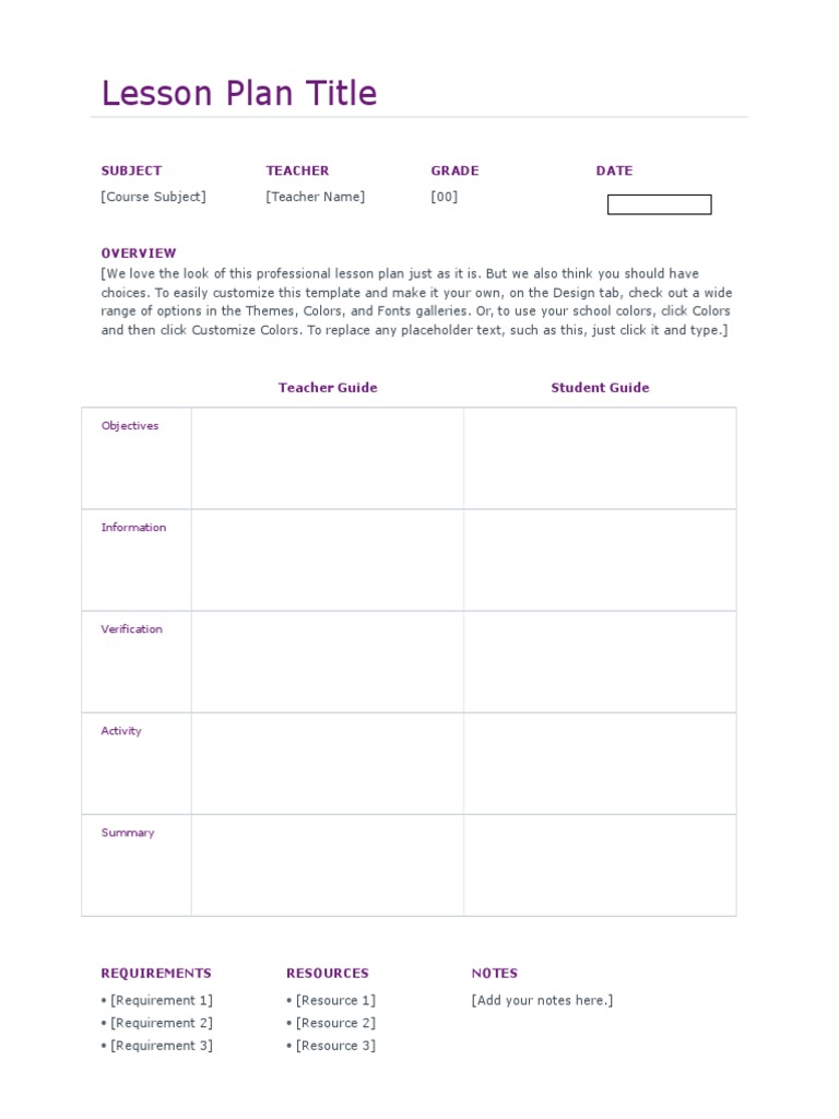 Lesson Plan Title: Subject Teacher Grade Date | PDF