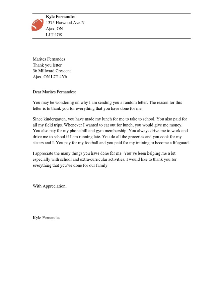 Letter | PDF | Lifestyle