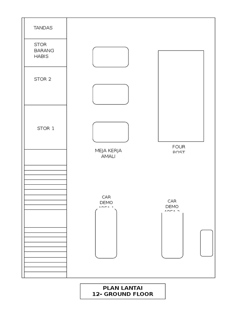 Tandas: Plan Lantai 12-Ground Floor | PDF