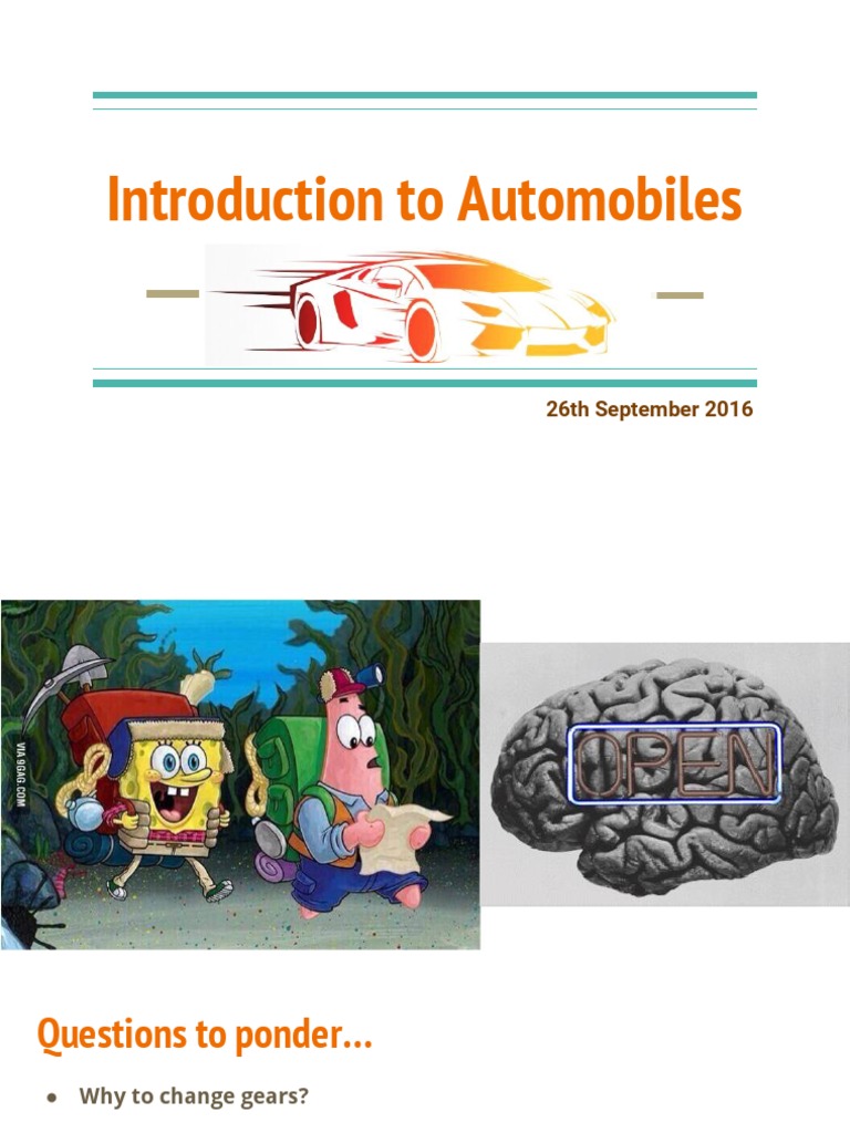 Introduction To Automobiles | PDF