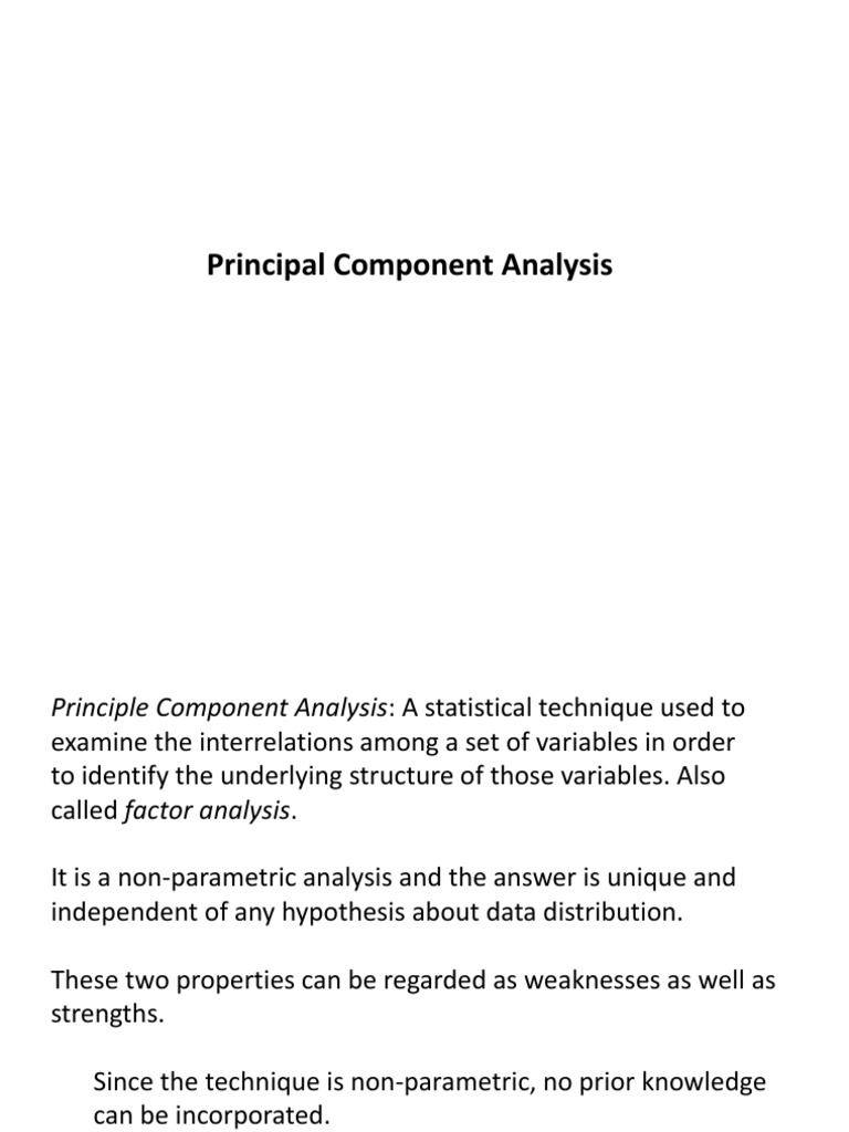 Lec 17 - Principal Component Analysis PDF | PDF | Principal Component Analysis | Factor Analysis