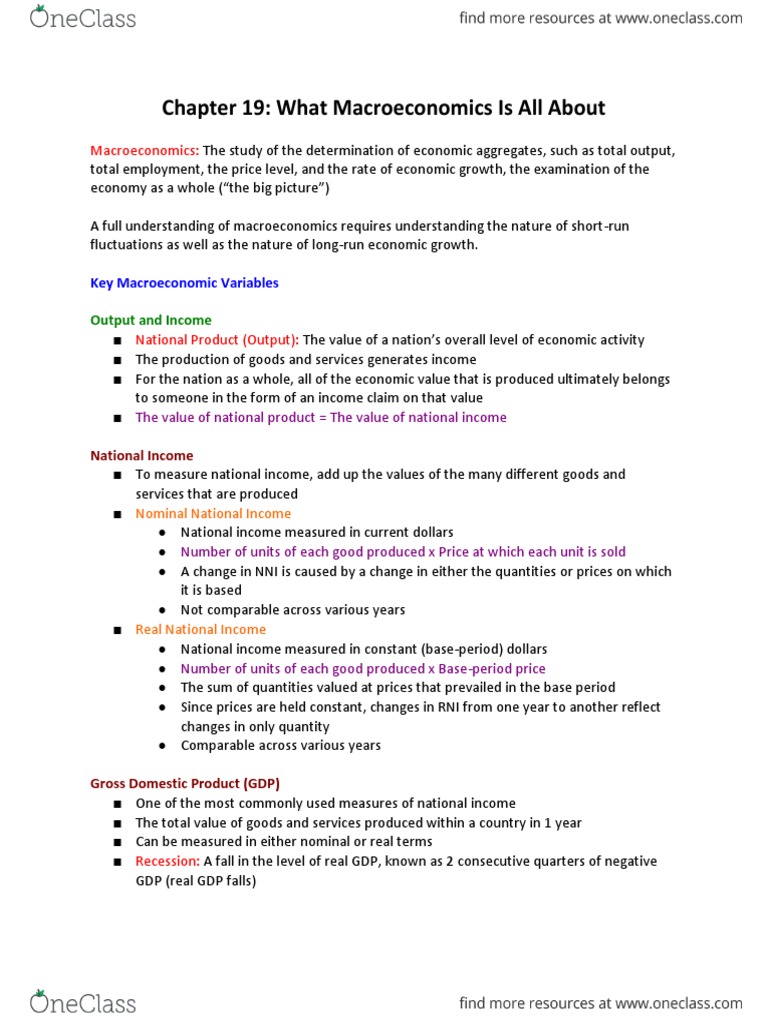 Understanding Macroeconomic Variables | PDF | Inflation | Unemployment