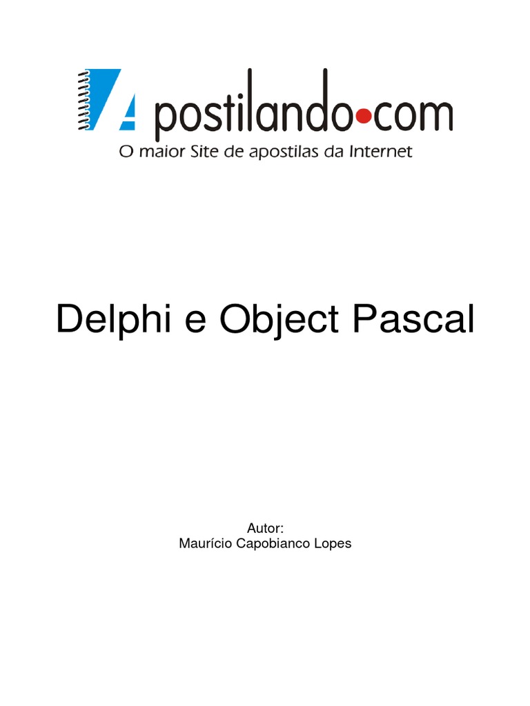 Introdução à Linguagem de Programação Visual Delphi e seus Conceitos ...