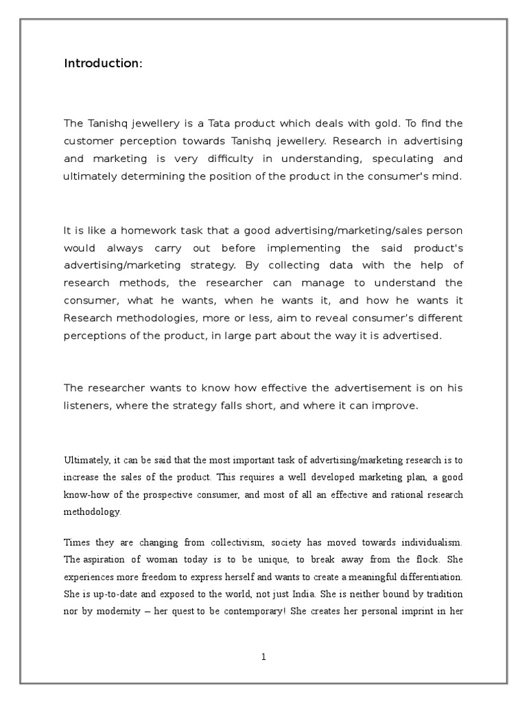 Tanishq Jewellers Final | PDF | Perception | Brand