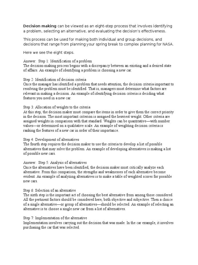 MDM Notes | PDF | Bias | Decision Making