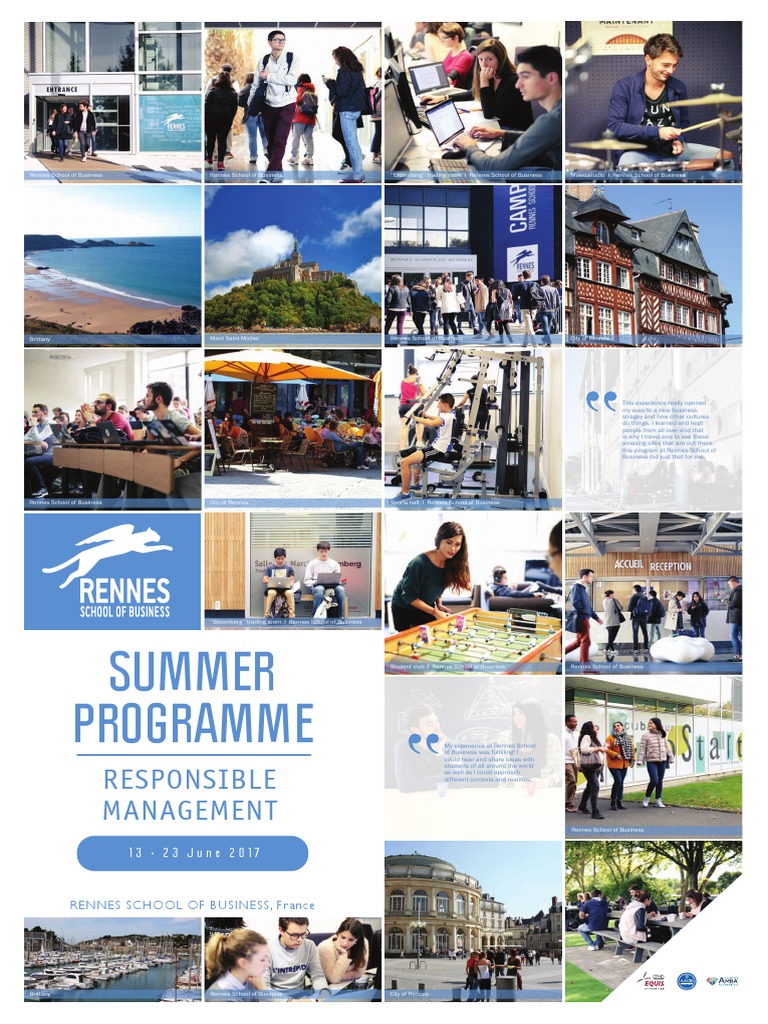 Summer Programme: Responsible Management | PDF | Corporate Social ...