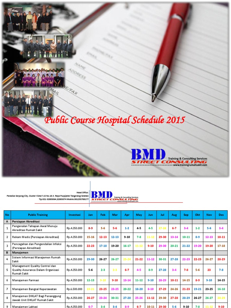 Hospital Schedule Course 2015 | PDF