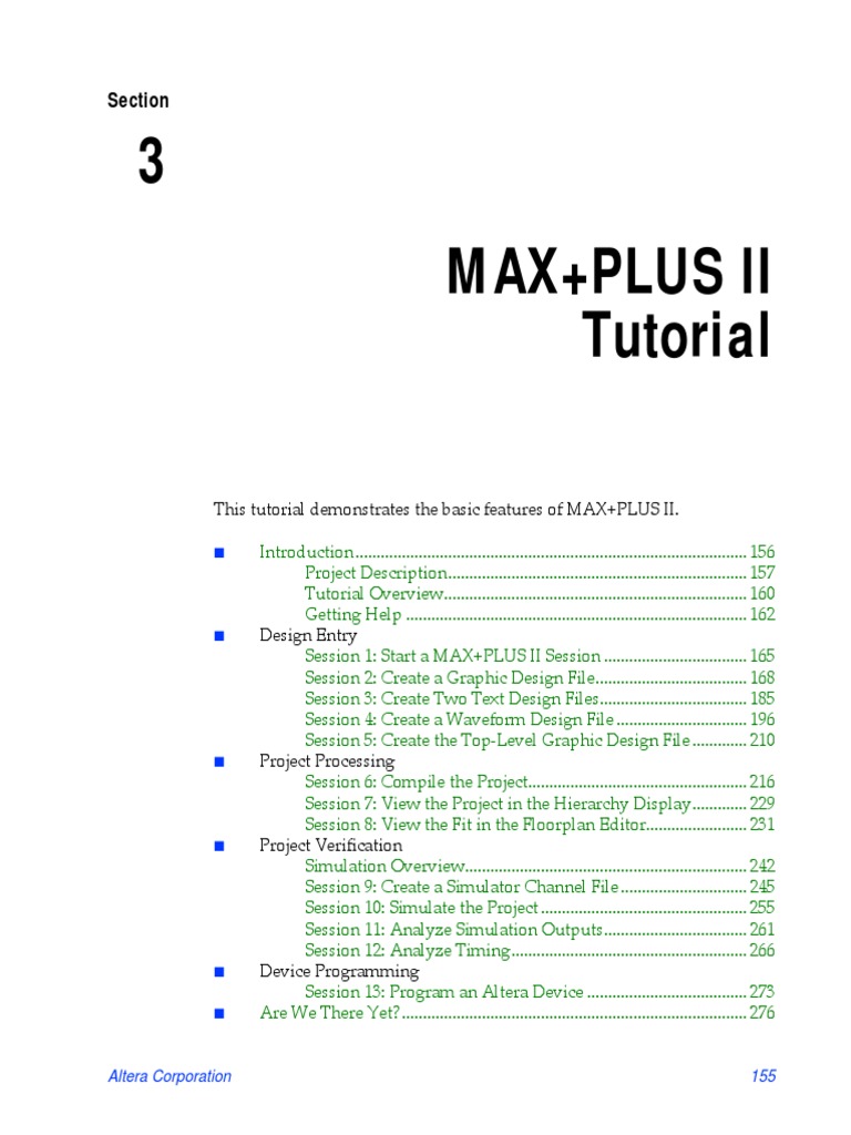 3 Max+Plus Ii Tutorial: Section | PDF | Button (Computing) | Icon ...