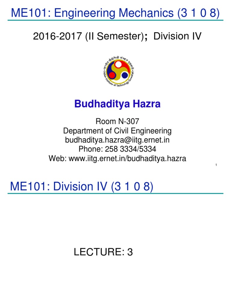 ME101 Lecture03 BH | PDF | Euclidean Vector | Theoretical Physics