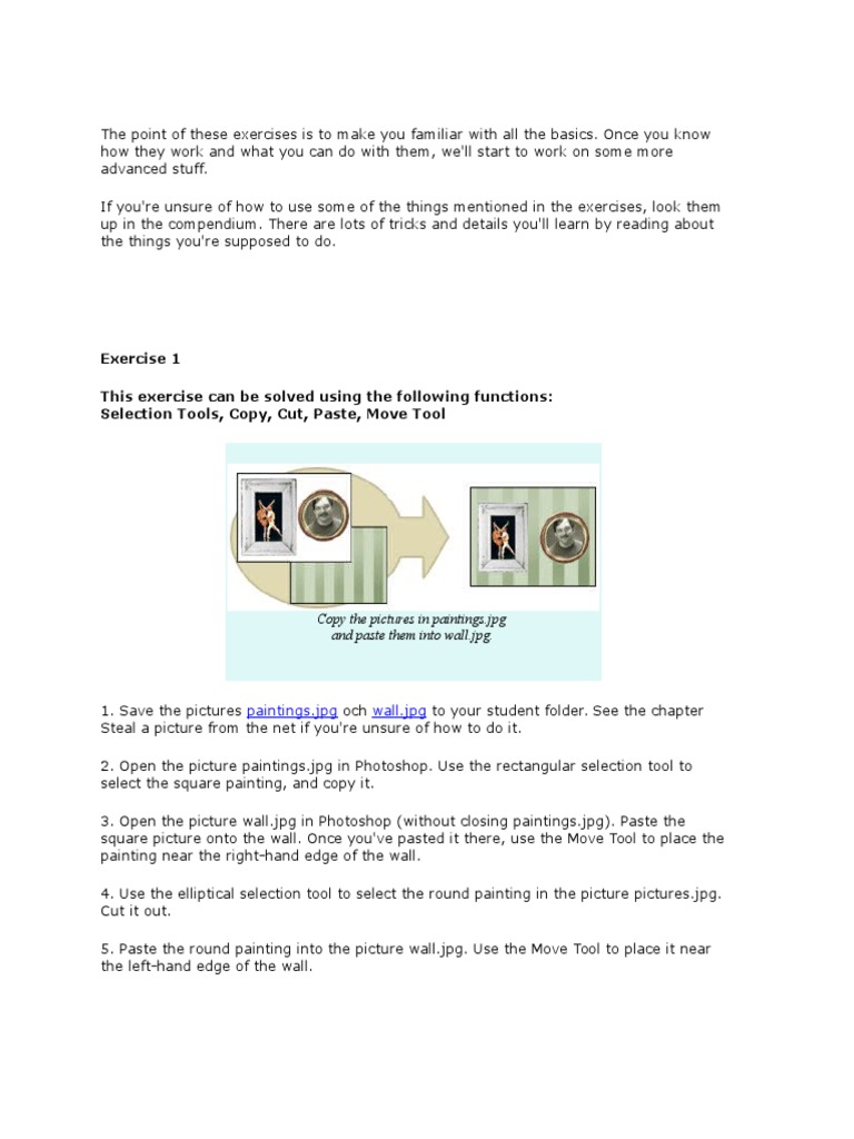 Photoshop Basics: Step-by-Step Exercises | PDF | Adobe Photoshop ...