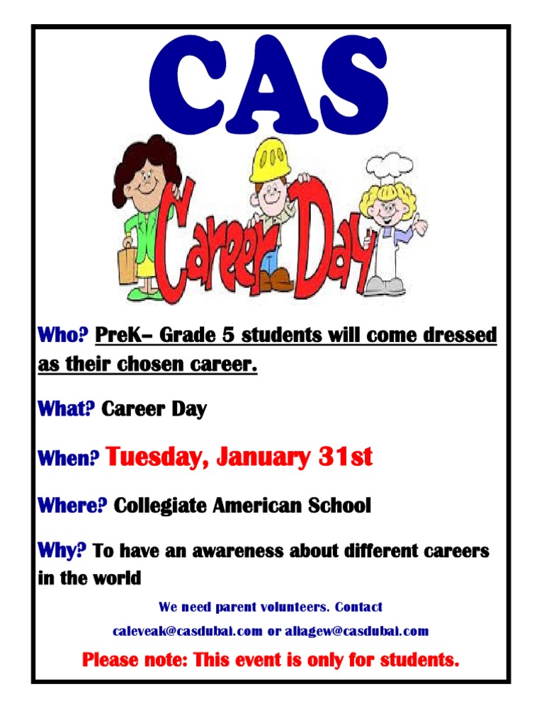 2017 Career Day Flyer | PDF | Career & Growth | Sports & Recreation