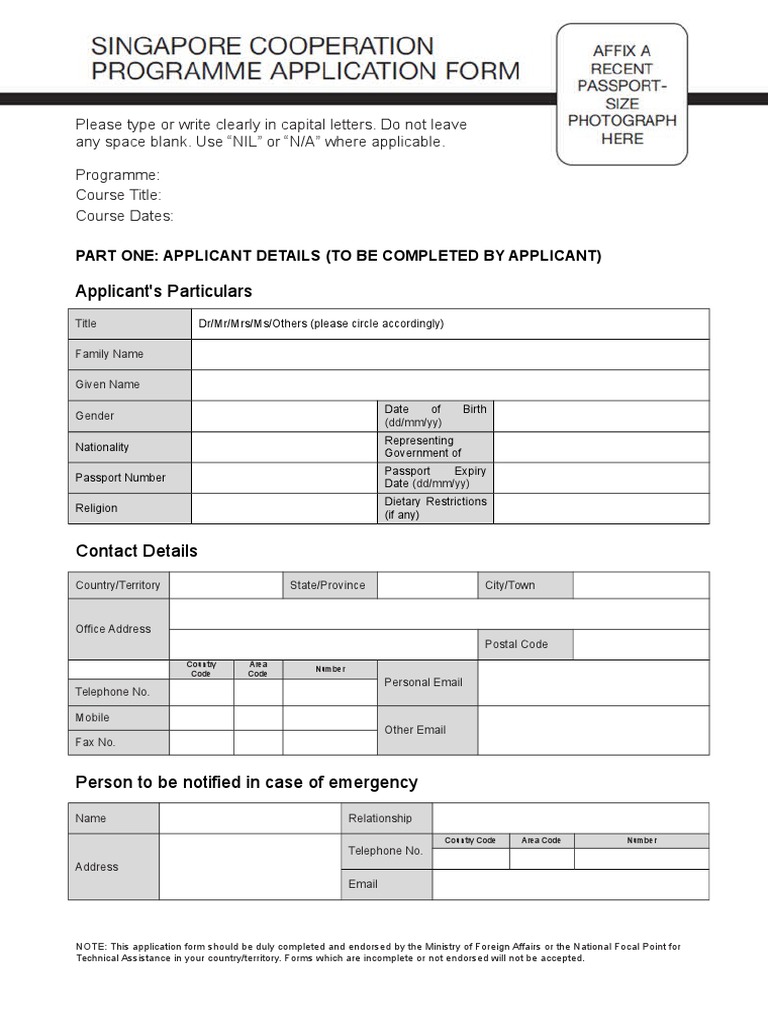 SCP Application Form | Insurance | Service Industries