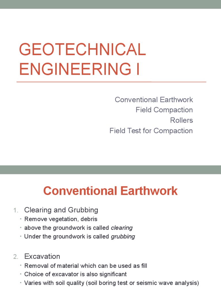 Geotechnical Engineering 8 - Field Compaction | PDF