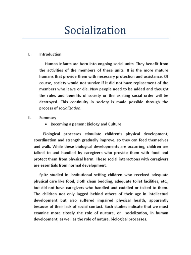 Socialization | PDF | Socialization | Society